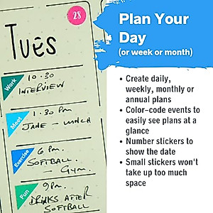 Ultimate Productivity Stickers Set - Large Value Pack of 20 Planner Sticker Sheets - Calendars, to Do Lists, Habit Trackers, Goals - Accessories & Supplies for Dot Grid Journals by Sunny Streak