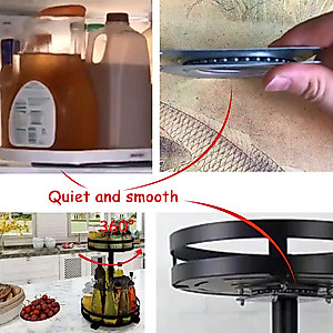 6 inch Square Swivel Ball Bearing Plate Rotating Table Lazy Susan 5/16'' Thick Turntable Silver Tone