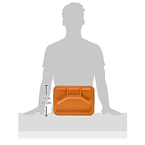 Green Eats Divided Tray, Orange