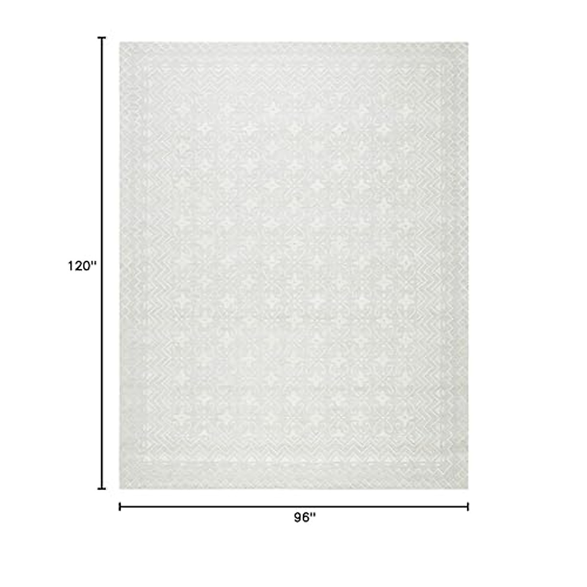 SAFAVIEH Blossom Collection 8' x 10' Grey/Ivory BLM114F Handmade Premium Wool Area Rug