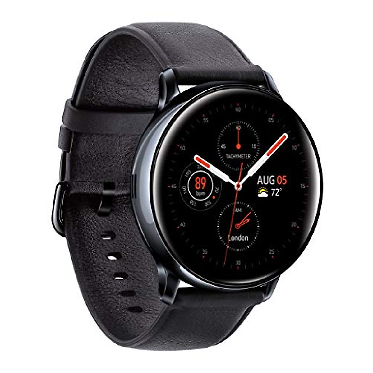 SAMSUNG Galaxy Watch Active 2 Smart Watch 44mm US Version GPS Bluetooth Advanced Health Monitoring Fitness Tracking Long-Lasting Battery, Aqua Black