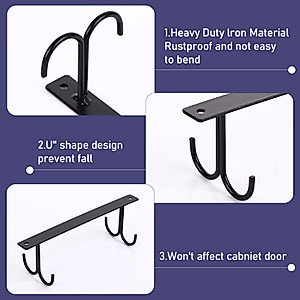 VIAV Coffee Cup Holder-Mug Hooks Holder for Cabinet,Cup Organizer for Kitchen Cabinets and Storage Handing Coffee Cup Mug Rack for Kitchen Cabinet Organizer(2PCS)