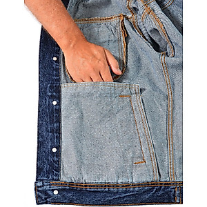 Wrangler Men's Unlined Denim Jacket, Antique Indigo, Medium