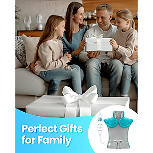 RENPHO Extra Large Heating Pad for Back Pain Relief, FSA HSA Eligible, Retirement Christmas Gifts for Mom Dad Her Him, Weighted Electric Heat Pads for Neck and Shoulders, ETL Certified, Gray Green