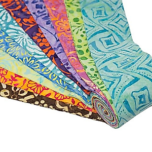 Stitch & Sparkle Indonesian Premium Batik Cotton Vibrant Dreams Jelly Roll 2.5''x 44''