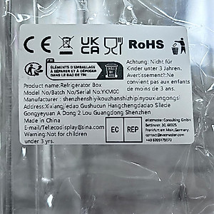 YekouMax Fridge Drawer Organizer, Refrigerator Organizer Bins, Pull Out with Handle, Fridge Shelf Holder Storage Box, Clear Container for Food,Drinks,Fit for Fridge Shelf Under 0.6" (1 Pack Medium)