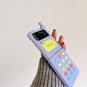 NiceKing Compatible with Samsung Galaxy Z Flip 4 5G 2022 Case Hard Plastic Frame Silicone Shockproof Cover for Samsung Z Flip 4 Purple