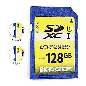 128GB Class 10 SDXC Flash Memory Card Full Size SD Card USH-I U1 Trail Camera Memory Card by Micro Center