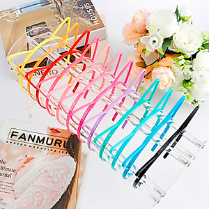 COCIDE 36Pcs Cat Ears Headbands Plastic Taylor Party Decorations Kitty Headbands for Girls Gabby Party Favors Birthday Supplies for Women Halloween Hair Accessories Hair Hoops Costume