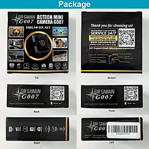 SIRGAWAIN Upgraded Mini Camera 1080P with 64GB SD Card - Camera Full HD - Portable Small Cam - Night Vision and Motion Detection - Indoor Camera for Home & Office - Cam