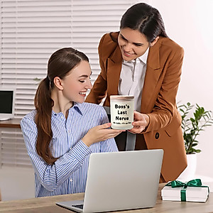 Boss Lady Gifts for Women Boss Gifts Funny Birthday Christmas Gifts for Boss, Gag Cool Office Christmas Gifts for Coworkers Thank You Appreciation Gifts for Boss Office Decor, Boss's Last Nerve Candle