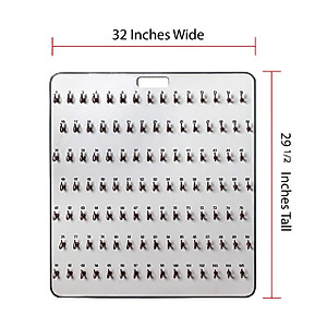 TANGDIAABBCC CarBowz EZ Line Key Board Key Organizer with Numbered Self Closing Hooks (105 Hook)