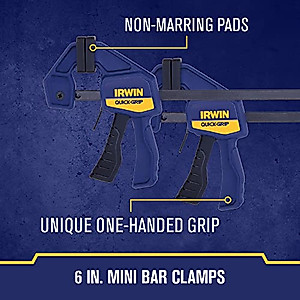 IRWIN QUICK-GRIP Woodworking Clamps Set, Quick Release Triggers, 6 Inch, 8 Piece Set (IRHT83220)