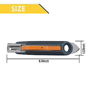 XW 4-pack Self-retracting Safety Box Cutter, Utility Knife with Quick Blade Change, Extra 10 Blades Included