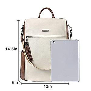 CLUCI Backpack Purse for Women Bookbag Purses Leather Large Travel Convertible Ladies Casual Daypack Shoulder Bag