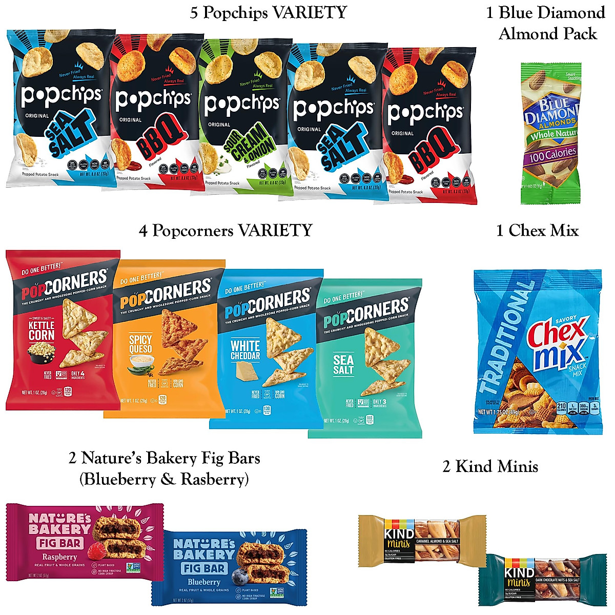 Foxy Fane 60-Count Holiday Gift Box - Assortment of 60 Healthy Snacks & Treats - Perfect Variety Pack for Valentine’s Day, Easter, Christmas & New Year’s - Great for Family, Friends, or Office Gifting