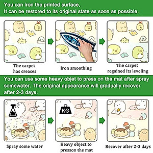 Rugs, Non-Shedding Area Rug Mat Non-Slip, Door Mat Indoor Washable for Indoor Entrance Living Room Bedroom Dining Home Office, Sumikko Gurashi