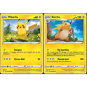 Raichu 050/203 - Evolving Skies - Rare - Evolution Pokemon Card Lot- Pikachu 049/203