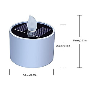 Hoghaki Solar Power Tea Lights,Outdoor Candle Flameless Flicker,IP42 Waterproof Rechargeable LED Candles with Dusk to Dawn Sensor,for Lantern Garden Camping Party Home Decorations