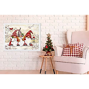 Christmas Diamond Painting Kits,Winter Diamond Art Kit for Adults Full Round Drill,Paint with Diamond for Gift,Wall Decor