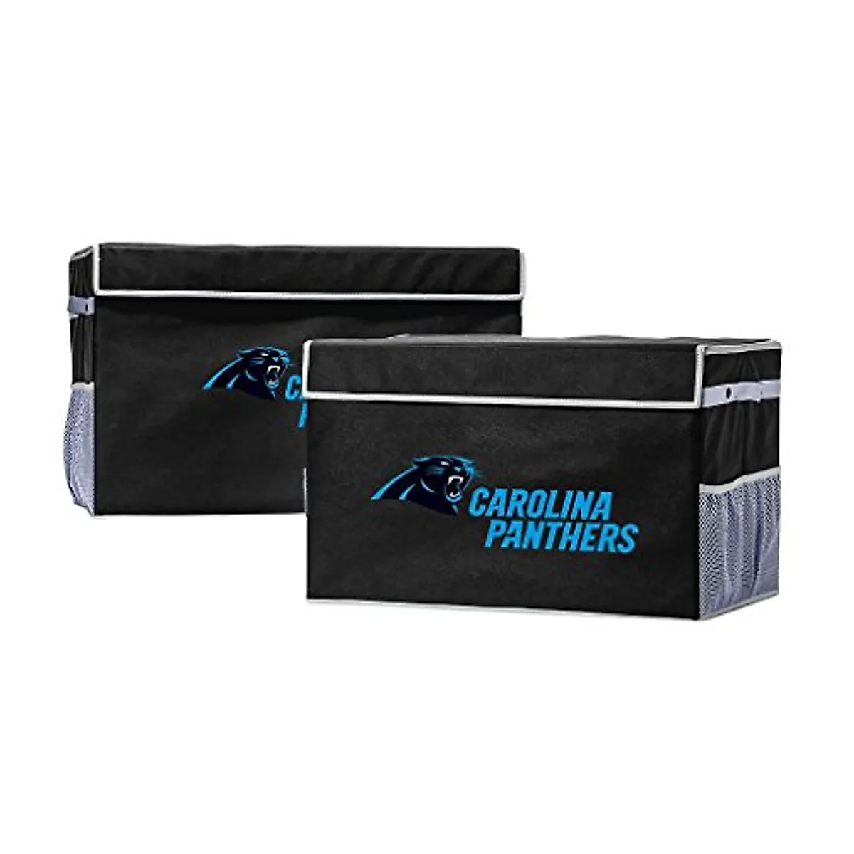 Franklin Sports NFL Carolina Panthers Folding Storage Footlocker Bins - Official NFL Team Storage Organizers - Collapsible Containers - Large