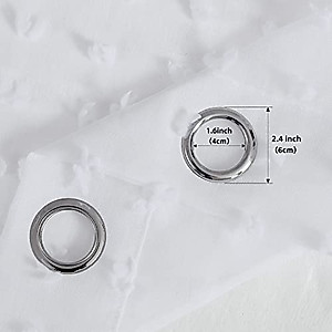 Guken Grommet Pom Pom Sheer Curtains 84 Inch Length 2 Panels Set for Living Dining Room White Textured Curtain for Bedroom Floor Length Semi Sheer Voile Boho Farmhouse Curtain Panels 52x84 Inches Long