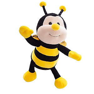CASAGOOD Cute Bumblebee Stuffed Animals Super Soft Yellow Bee Plush Toys Stuffed Honeybee Plushies Animal with Wings Honey Bee Plush Doll Animal Toy for Kids & Lovers 13 INCH