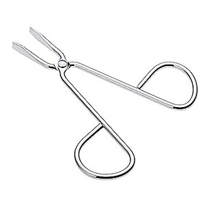 LASSUM 2 PCS Eyebrow Tweezers,Stainless Steel Scissors Shaped Eyebrow Straight Tip Tweezers Clip