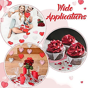 1500 Pieces Mini Valentine Heart Doilies 4 Inch Lace Paper Doilies Heart Shape Paper Doilies Red, Pink, White Heart Cutouts Crafts Valentines Day Doilies Gift for Valentine's Day Party Decorations