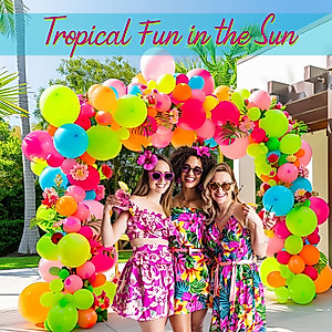 KOZEE Mexican fiesta balloon Garland Arch Kit 156 Pcs Hot Pink Lime Green Orange Red Blue Yellow Rainbow Balloons For fiesta Day of the Dead theme Birthday Baby Shower Party Decorations