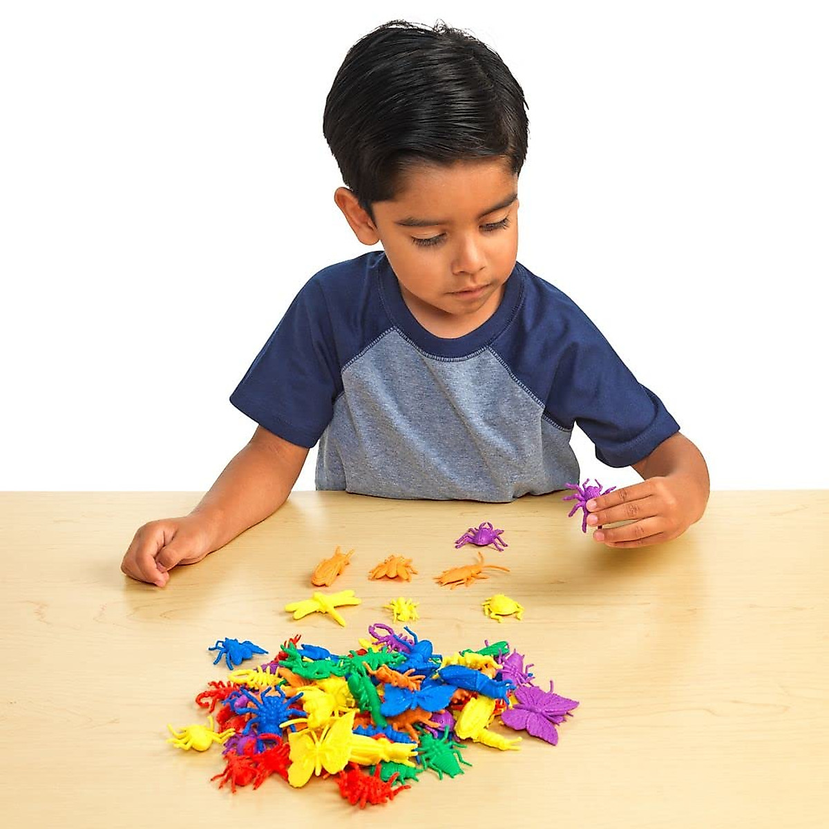 Excellerations Math Manipulatives Set of 144 Bug Counters 1-1/2 inches -2 inches, STEM Educational Toy for Mathematics, Preschool (Item # Buggy)