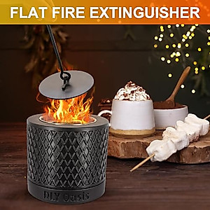 Concrete Tabletop Fire Pit - Ethanol Fire Pit, Table Top Fire Pit Bowl, Mini Fire Pit, Portable Fireplace for Indoor & Garden for Dinner Partlies, Home Decoration