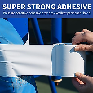 TAPEBEAR Corrosion Protection Pipe Tape, Pipe Wrap Tape for Drain Pipe, Metal Electrical Outdoor Underground Pipe, Waterproof PVC White Tape, Duct Anti-Corrosion and Protection, 2Inch x 33Yard