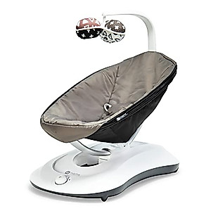 4moms RockaRoo Baby Rocker with Front to Back Gliding Motion, Graphite