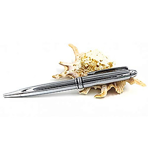 JASON YUEN Stainless Steel Metal Ballpoint Pens Metal Bright chrome Pen, 1.0mm Fine Point with Black and Blue ink - Good gift idea for men and women (Ballpoint pen, Chrome)