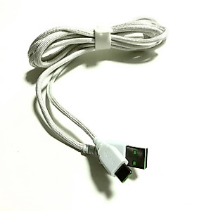 Razer USB-C to USB Data & Charging Cable for Viper V2/DeathAdder V3/Basilisk V3 Wireless Gaming Mice (White)