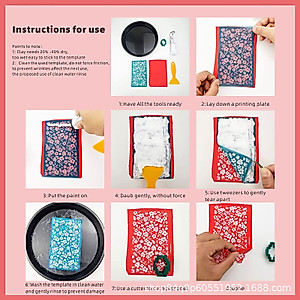 Earrings Silk Screen Templates Clay Stencils Silicone Material Clay Stamps Tile Silk Screen Stencils for DIY Clay Stamps for Earrings