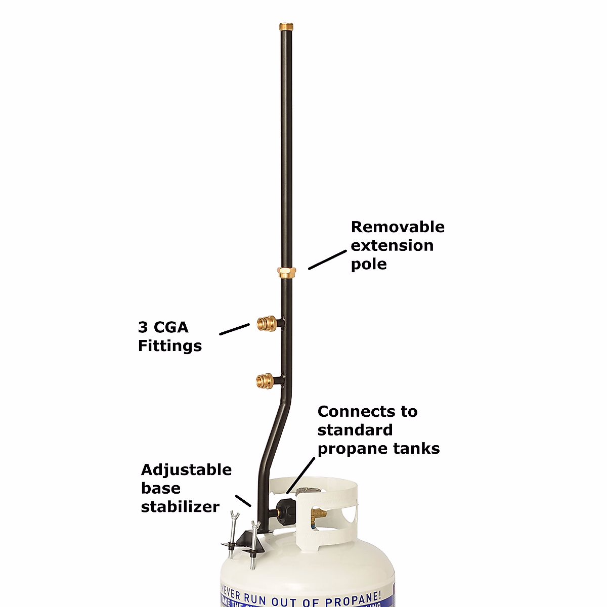 Coleman Northstar 1500 Lumens Propane Lantern + Flame King 3 Outlet Propane Distribution Post