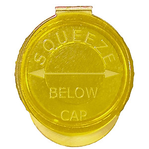 RVTUS Tube - 109 MM, 50 Pack, Squeeze Top, Child Proof and Air-Tight Lid, Eco-Friendly BPA-Free Plastic Container (Yellow)