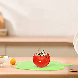 Didiseaon 2pcs Shaped Cutting Board With Handle Small Bread Board Cheese Serving Platter Round Charcuterie Board for Fruit and Veggies