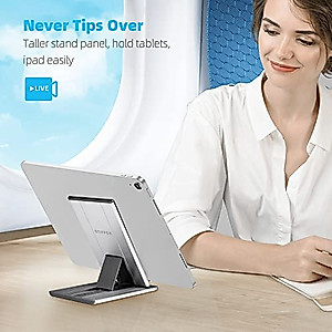 GTIPPOR Cell Phone Stand for Desk - Height Adjustable Holder Stand, Folds Flat Portable for Travel, Office Desk Accessories, Gifts for Women Men