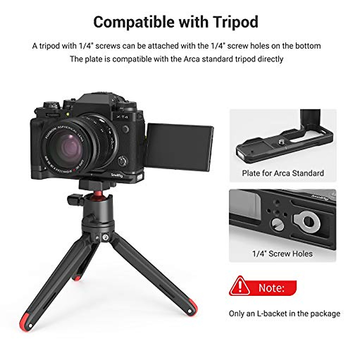 SmallRig L-Shape Grip for FUJIFILM X-T4 Camera Built in Swiss Plate for Arca - LCF2813