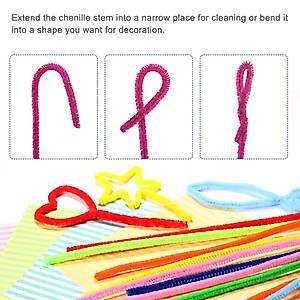 MECCANIXITY Pipe Cleaners Chenille Stems 30cm/12 Inch for DIY Art Creative Crafts Decorations, Grass Green Pack of 100