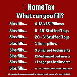 Polyester Stuffing 5 LB Bag 100% High-Loft Polyester Fiber Fill