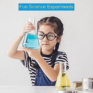 PATIKIL Erlenmeyer Flask, 12 Pcs 25ml Narrow Mouth Graduated Flasks with Screw Cap Plastic Flasks with Printed Graduation for Lab Experiment Chemistry Science Study