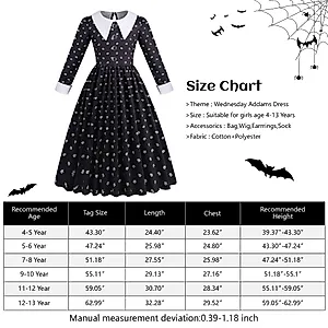 Chektin Black Costume Dress for Girls - Kids Princess Dresses Dress up Clothes for Little Girls
