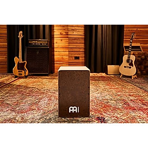Meinl Percussion Snarecraft Cajon Box Drum with Internal Snares and Bass Tone for Acoustic Music — Made in Europe — Play with Your Hands, Baltic Birch, 2-Year Warranty, Burl Wood (SC80BW)