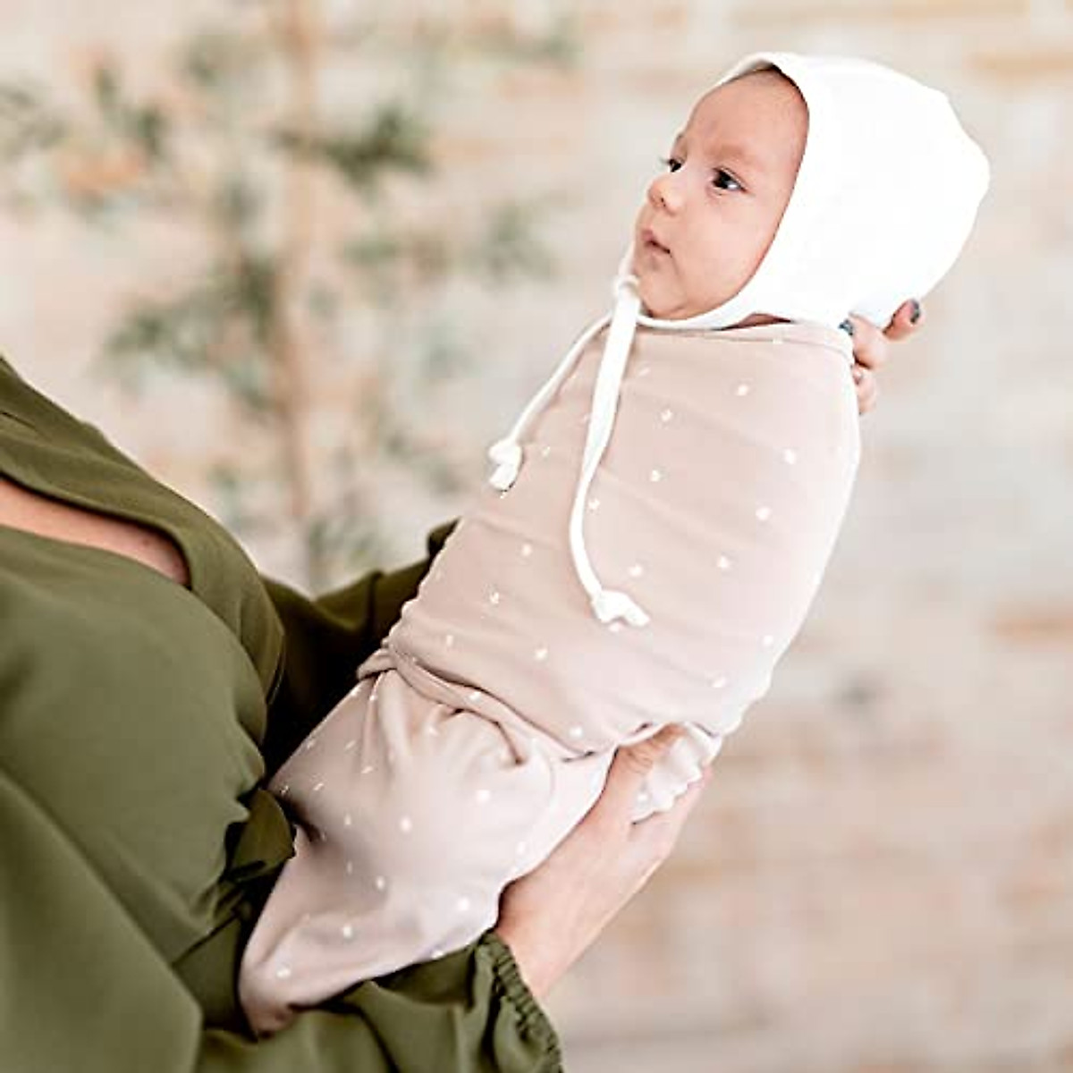 Ely's & Co. Adjustable Swaddles for Newborn, Baby Swaddles 0-3 Months, Velcro Swaddle Sack for Baby Girl, 100% Cotton, 2 Pack (Pink Tulip)