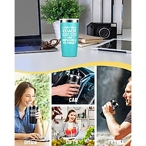 Soccer Coach Gifts for Men, Football, Baseball, Softball, Swim, Basketball, Cheer - Funny Coach Noun Definition Gift Idea for Appreciation, Christmas, Birthday, 20oz Insulated Coach Tumbler, Black