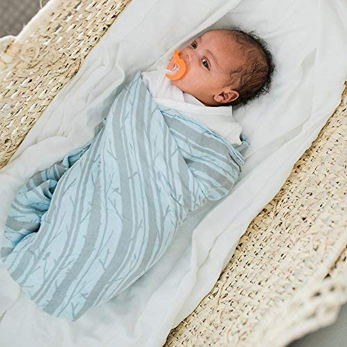 GRACED SOFT LUXURIES Extra Soft Muslin Swaddle Baby Blankets 70% Rayon from 30% Cotton 2 Pack (Woodland Forest)